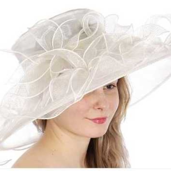 Accessories | Metallic Bow Large Dress Hat Large Fancy Dress Hat | Poshmark